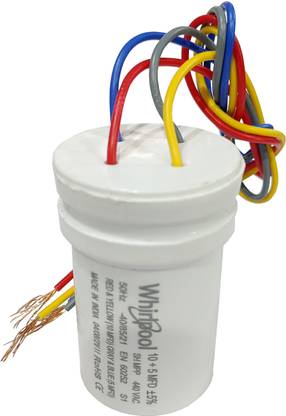 Whirlpool Capacitor 10 + 5 MFD For Washing machine Power Capacitor ...