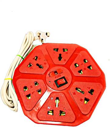 Sanhan EXTENSION BOARD 8+1 SWITCH WITH 3.5 MTR WIRE 8 Socket Extension ...