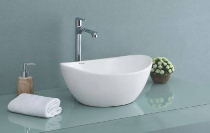 SENISTO beautiful basin ceramic primium wash basin / super white colour ...