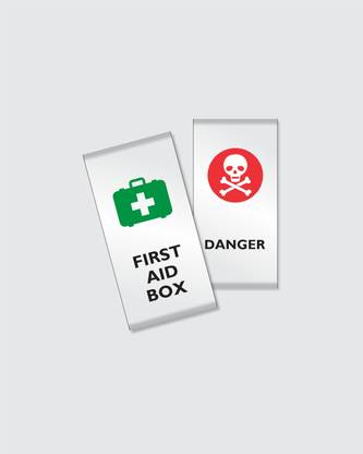 MYSIGN First aid box & Danger sign board (combo) Nameplate Emergency ...