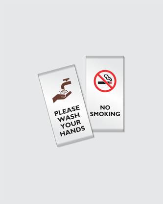 MYSIGN Please wash your hands & No smoking Emergency Sign Price in ...