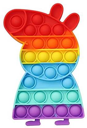 valuableplus Peppa Pig Popit Toys Pop it Fidget, Stress Relief and ...