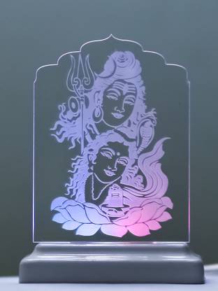 YONKER Acrylic Lord Shiva And Goddess Parvati / Shiv Parvati Changing ...