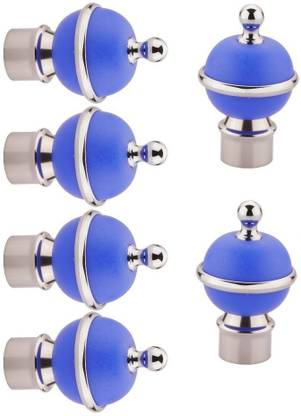 Panthera Light Blue Rod Rail Bracket, Curtain Knobs Metal Price in ...
