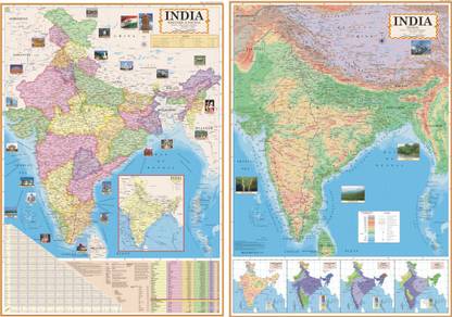 INDIA & WORLD ENGLISH MAPS (Both Political & Physical) Constitution ...