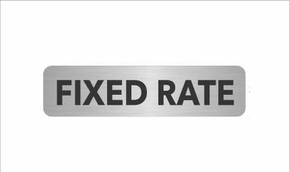 jv Stainless Steel Self Adhesive "FIXED RATE" Signage Board for Office ...