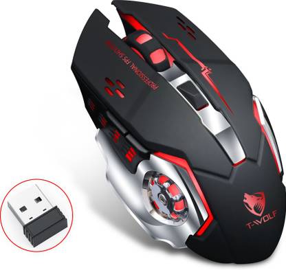 VIBOTON T-WOLF Q13 Rechargeable Wireless Mouse Silent LED Gaming Mouse ...