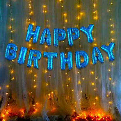 Party Propz Birthday Decorations Kit With LED Light / Blue Happy ...