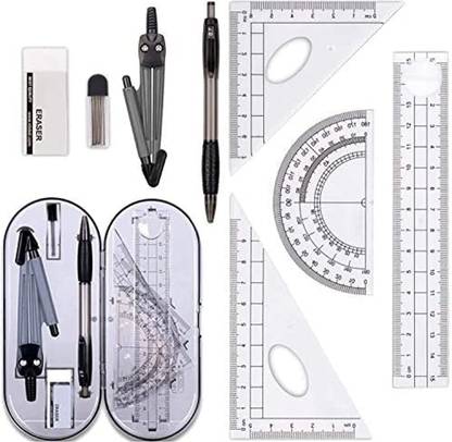 Flipkart.com | HASTHIP 8 Piece Geometry Set Compass Set Geometry Kit ...