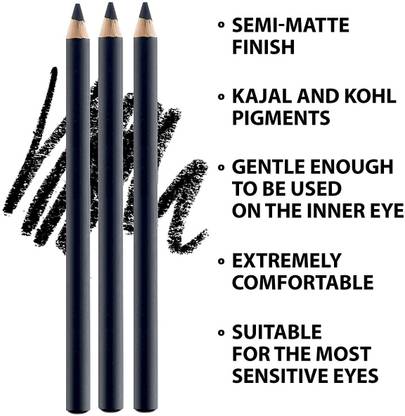 BLUEMERMAID New Black Kohl Kajal Eyeliner Pencil - Price in India, Buy ...