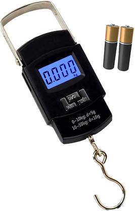 QNOVE 50Kg Portable Luggage Hanging Weight Machine Digital Weighing ...
