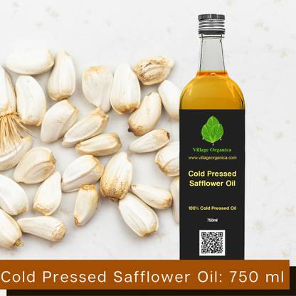 Village Organica Cold Pressed Safflower Oil | Kardi Oil | Edible Oil ...