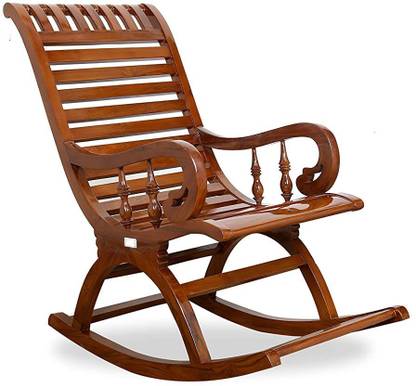 manzees Wooden RoseWood Rocking Chair for Living Room | Garden | Office ...