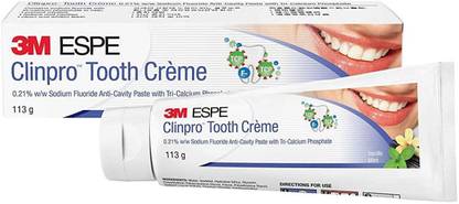 3M Clinpro Tooth Creme Aniticavity ToothPaste 113g (Vanilla+Mint) with ...