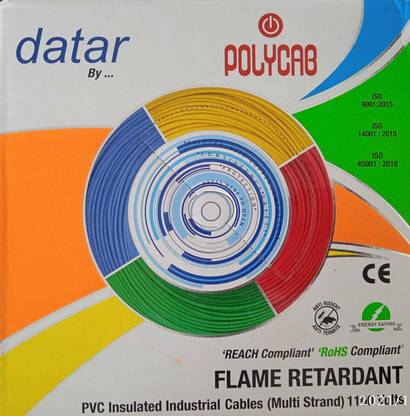 Polycab FR PVC 0 sq/mm Black 90 m Wire Price in India - Buy Polycab FR ...