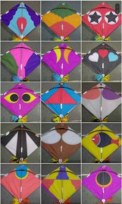 Multicolor Big Bana Kite Patang Pauna Full Size 24 X 29, 41% OFF