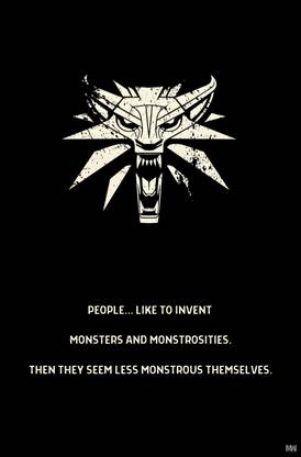 Witcher Crest and Quote Poster Paper Print - TV Series posters in India ...
