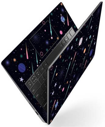 Techfit Full Body Laptop Skin Fits Size Upto 15.6 Inches - Galaxy Black ...