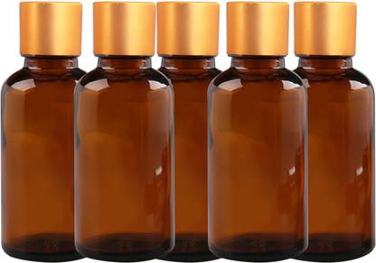 Zenvista Meditech Beautiful 15ml Amber Color Glass Bottle With Gold ...
