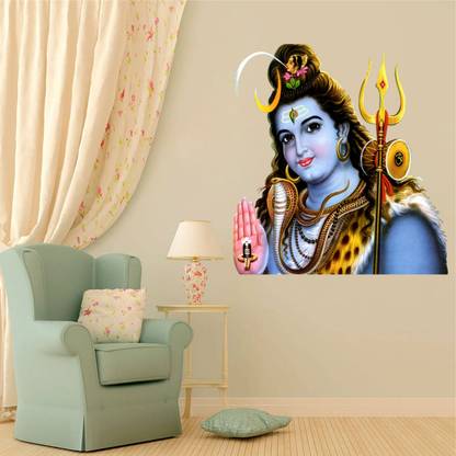 Devil designs 55 cm lord om namah shivaya with shiva Colorful Wall ...