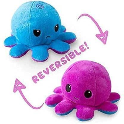 PLUS CART Flip Octupus Soft Toy Plush Reversible Mini Octopus Stuffed ...