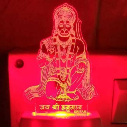 Har Bhole JAI SHREE HANUMAN NIGHT LAMP Night Lamp Price in India - Buy ...