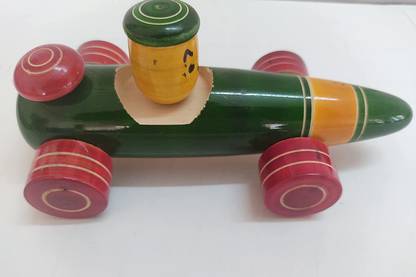 yamkay Wooden Formula 1 Race Car Toy Multi Color Kids Pack of 1 ...