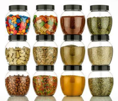 XGIPVU Plastic Matka Jar Grocery Storage Container Kitchen Combo Set ...