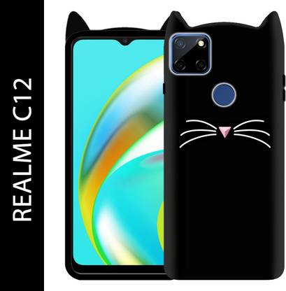 MGito Back Cover for Realme C12 - Cat Back Cover | Ear Kitty 3D Case ...