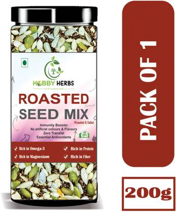 Hobby Herbs Roasted Seed Mix |Breakfast Seed Mix | Rich in Protein ...
