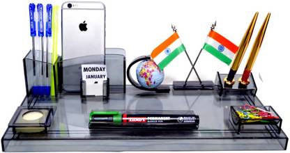 Flipkart.com | Ganesh 8 Compartments Acrylic Pen Stand,Pencil Stand For Office Desk/Study Table ...