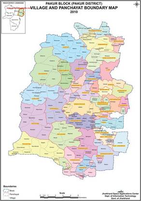 Jharkhand Map Poster Multicolor Photo Paper Print (12 inch X 18 inch ...