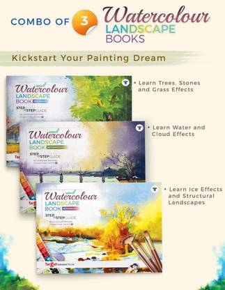 Set Of 3 Landscape Painting Books With Step By Step Guide To Practice ...