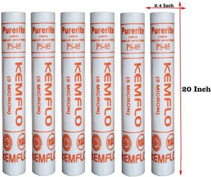 PUROSMART Kemflo Spun filter 20*2.4inch for RO water purifier,20 inch ...