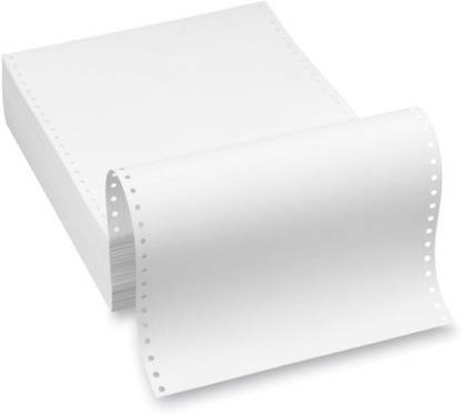 Flipkart.com | Qrom DOT MATRIX COMPUTER UNRULED a4 60 gsm Printer Paper ...