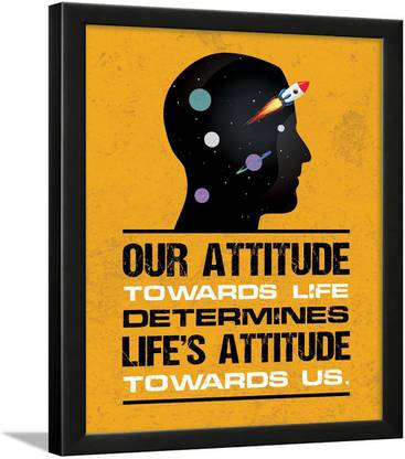 Attitude Quotes Wall Frames - Positive Attitude Wall Frames - Attitude ...