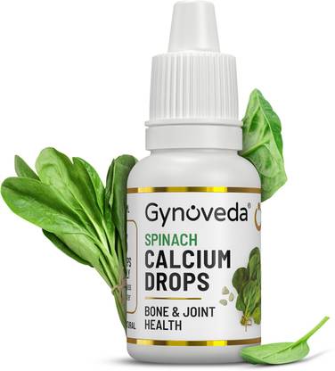 Gynoveda Spinach Plant-Based Calcium Drops For Strong Bones, Knees ...