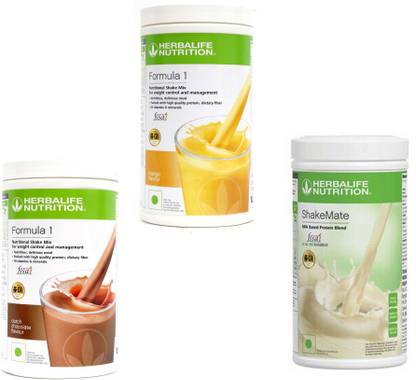 Herbalife Nutrition FORMULA-1 CHOCOLATE-500+MANGO -500+SHAKE MATE-500 ...
