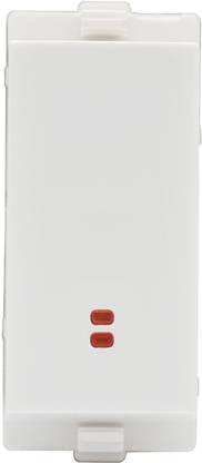 L&T CB93301SW16 enGem 16A 1-Way Switch with indicator 1-Module (White ...