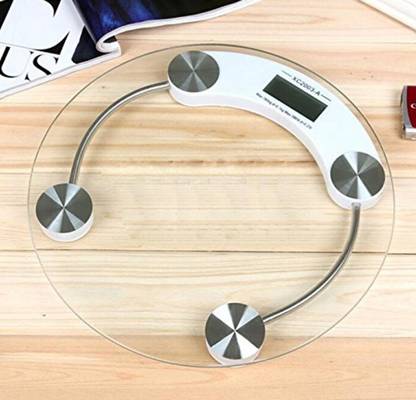 Qoibito Weight Machine Round Glass FD03A1 Body Personal Weighing Scale ...