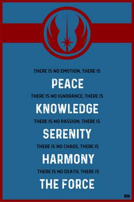 Star Wars Jedi Code Poster 12 x 18 inch 300 GSM Paper Print - Movies ...