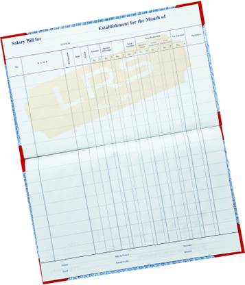 LRS Salary Bill Register - 110 Pages - Pack of 1 - 32*20 cm 1-Part ...