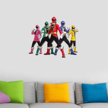Divine studio 50 cm Wall Decals ' power rangers team ' Wall Stickers ...