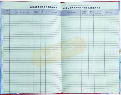 LRS Library Book Issue Register - 38 Pages - 35 Entries Per page - 1 ...