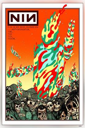Nin Nine Nails An American Industrial Rock Band Matte Finish Poster ...