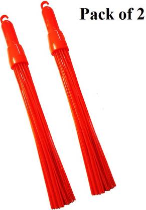 JEEBU Adjustable Plastic Broom, Floor Broom, Plastic kharata Jhadu for Bathroom Plastic Wet and ...
