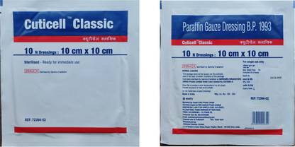 BSN Medical Cuticell Classic Paraffin Gauze Dressing 10cm x 10cm (100 ...