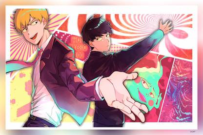 Mob Psycho 100 Kageyama Shigeo Arataka Reigen Ekubo Matte Finish Poster ...