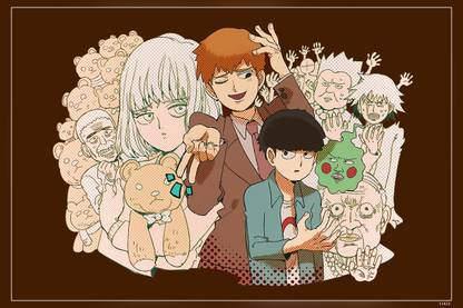 Anime Mob Psycho 100 Arataka Reigen Ekubo Mob Psycho 100 Matte Finish ...