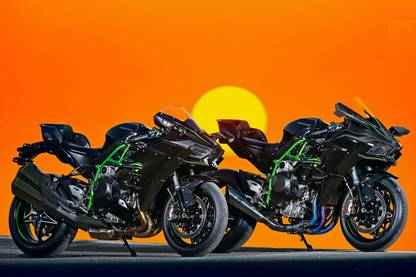 Kawasaki Ninja H2R Super Bike Matte Finish Poster Paper Print - Sports ...